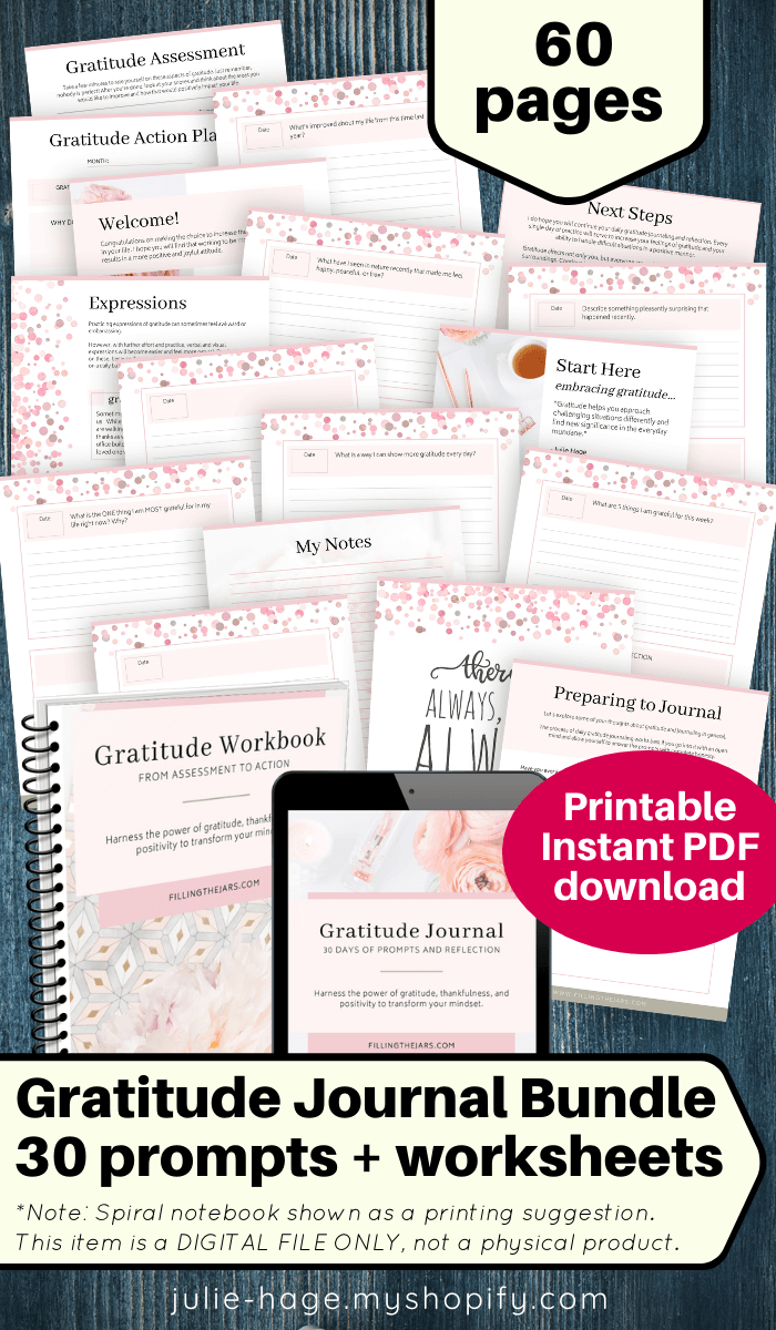 Printable Gratitude Journal Bundle – Julie Hage