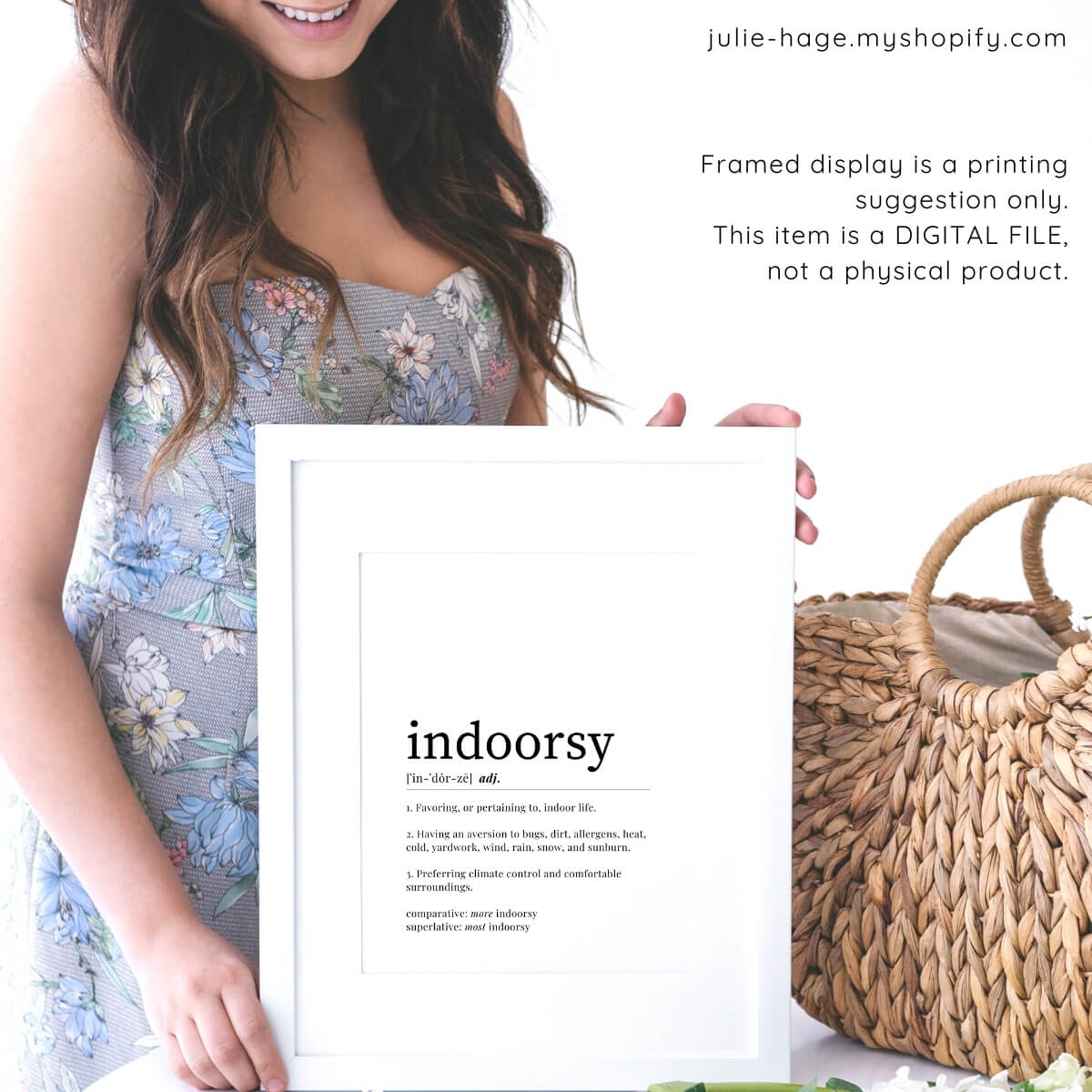 Indoorsy Word Definition Printable Wall Art – Julie Hage